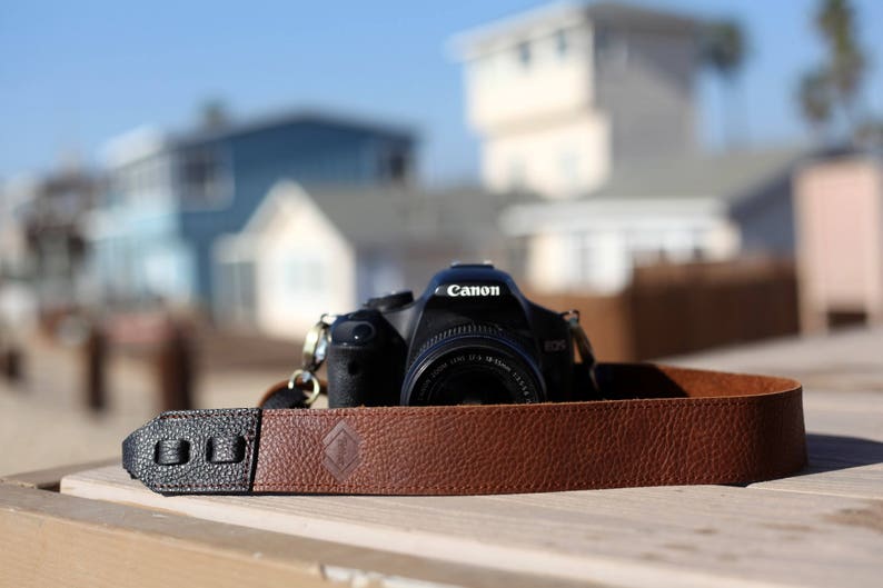 Camera Strap - Brown Cross-body Leather Camera Strap for DSLR/SLR ...