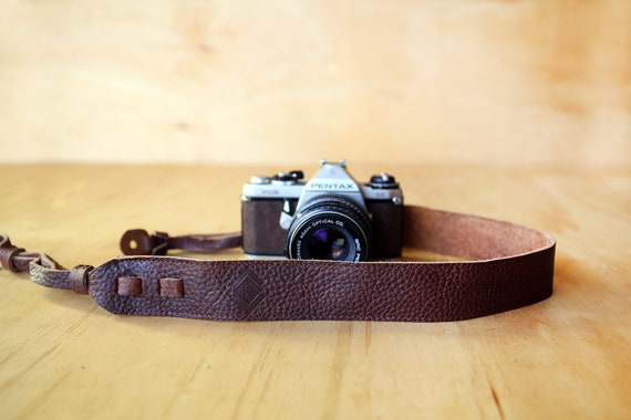 Camera Strap - True Brown Leather Camera Strap for DSLR or SLR camera ...