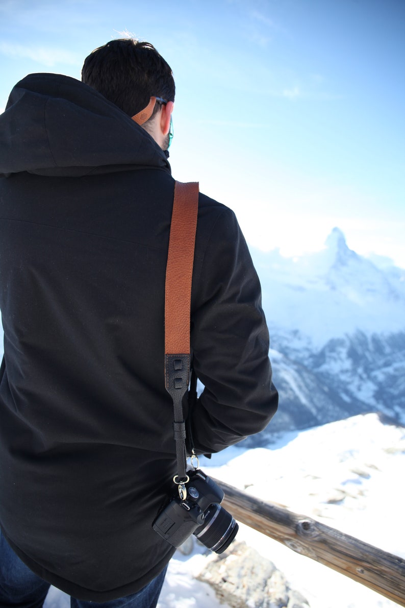 Tan Cross-body Personalized Leather Camera Strap for - Etsy