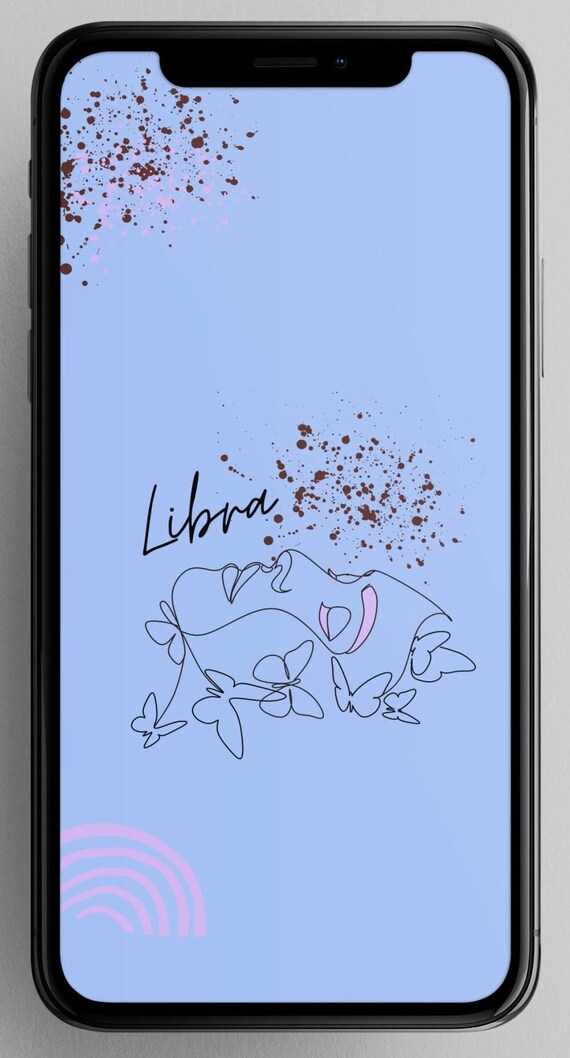 Libra Phone Wallpaper Zodiac Digital Download Phone - Etsy