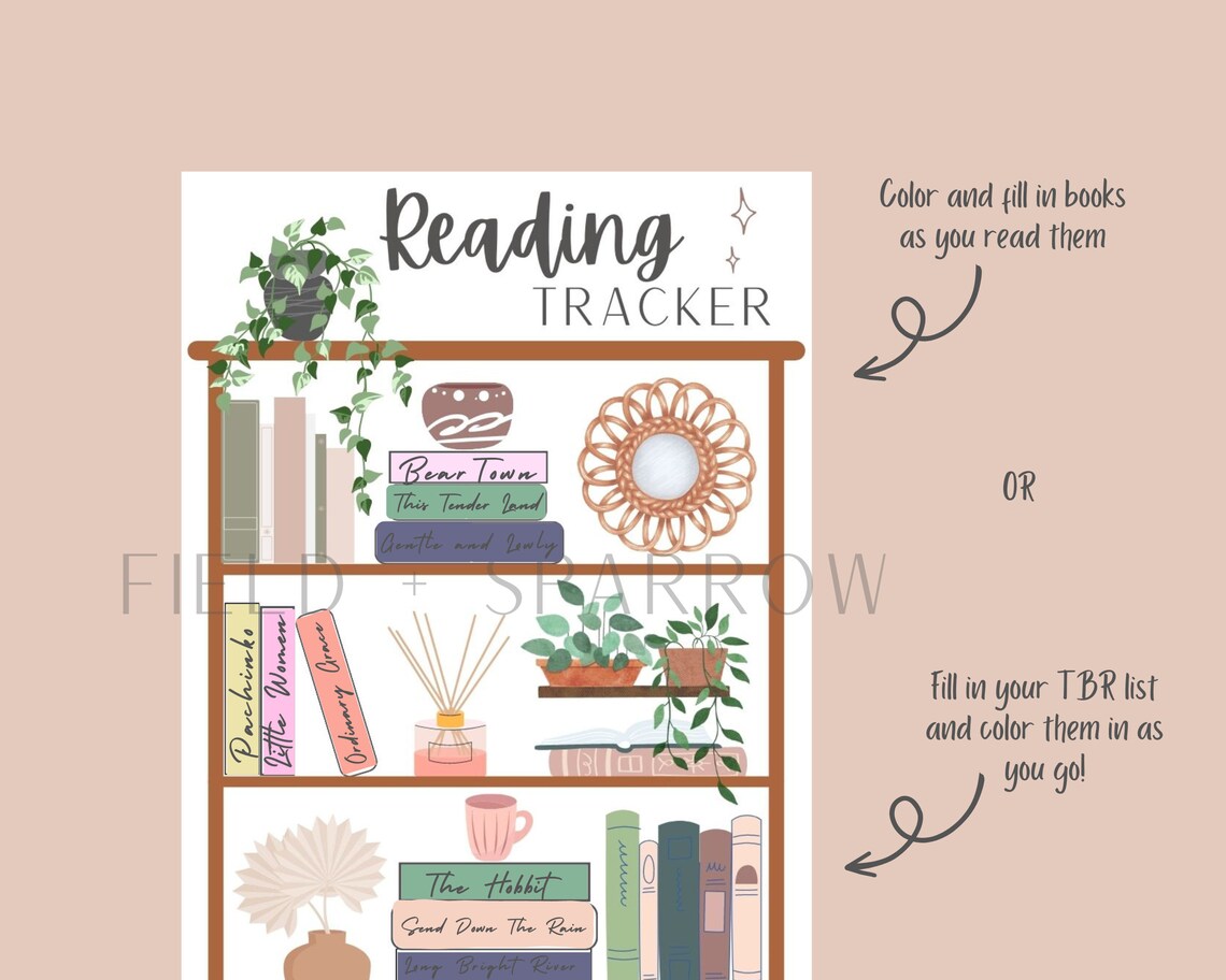 Reading Tracker Printable Reading Tracker Reading Tracker Bookmark ...