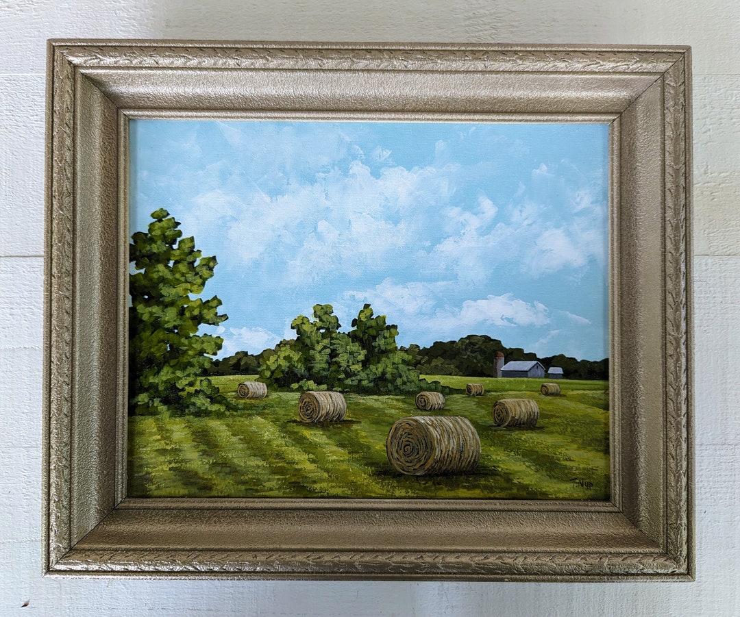 Original Acrylic Countryside Landscape Painting - Etsy