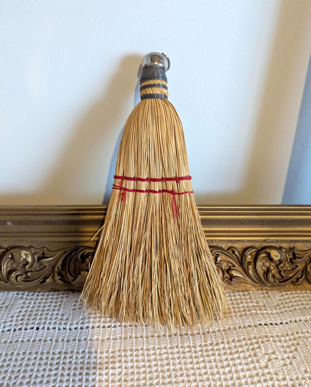 Vintage Hand Straw Whisk Broom, Peg Shelf Rustic Decor, Cottagecore ...