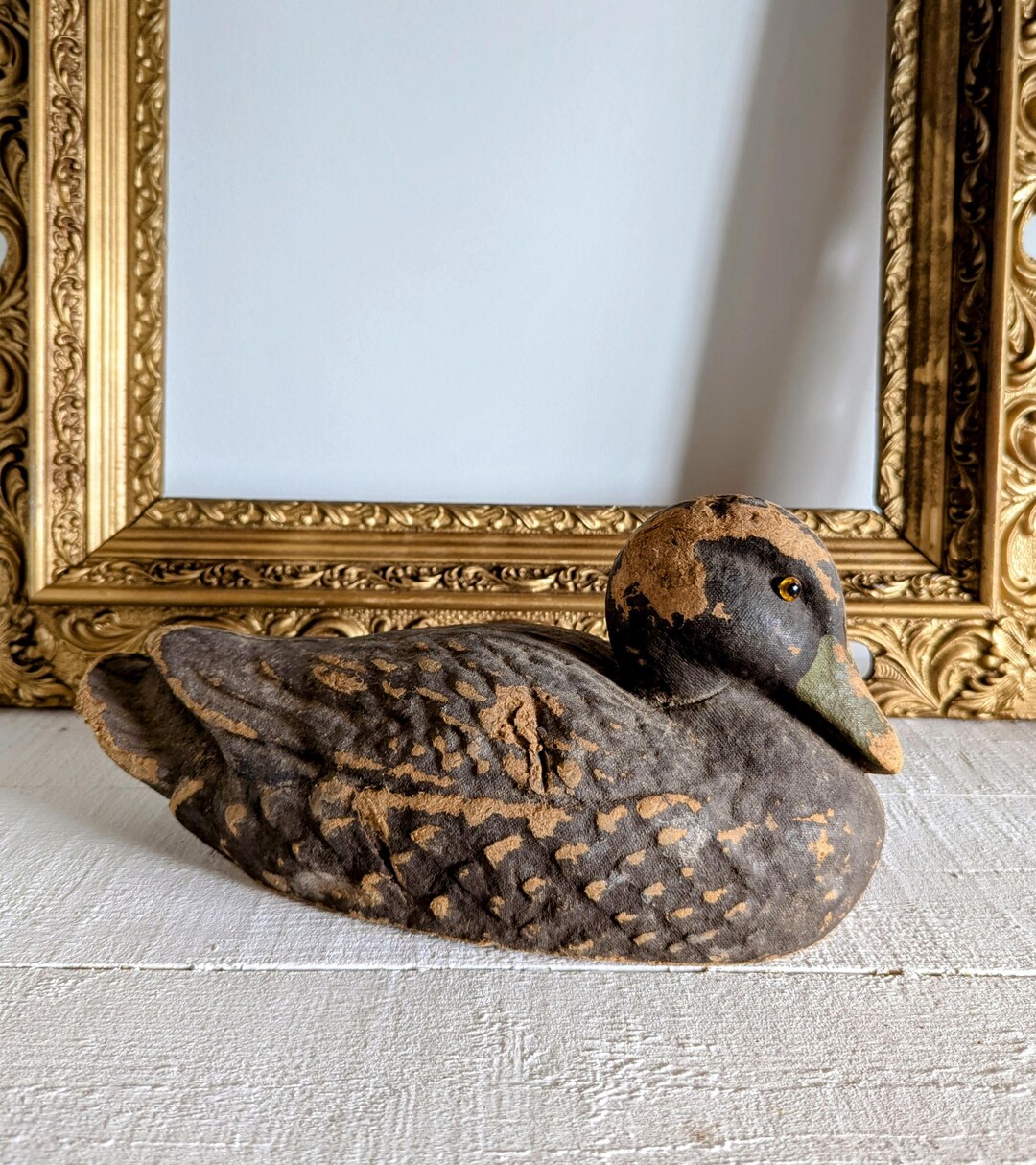 Vintage Paper Mache Duck Decoy, Carry-lite Dura-beak, Cottage Decor ...