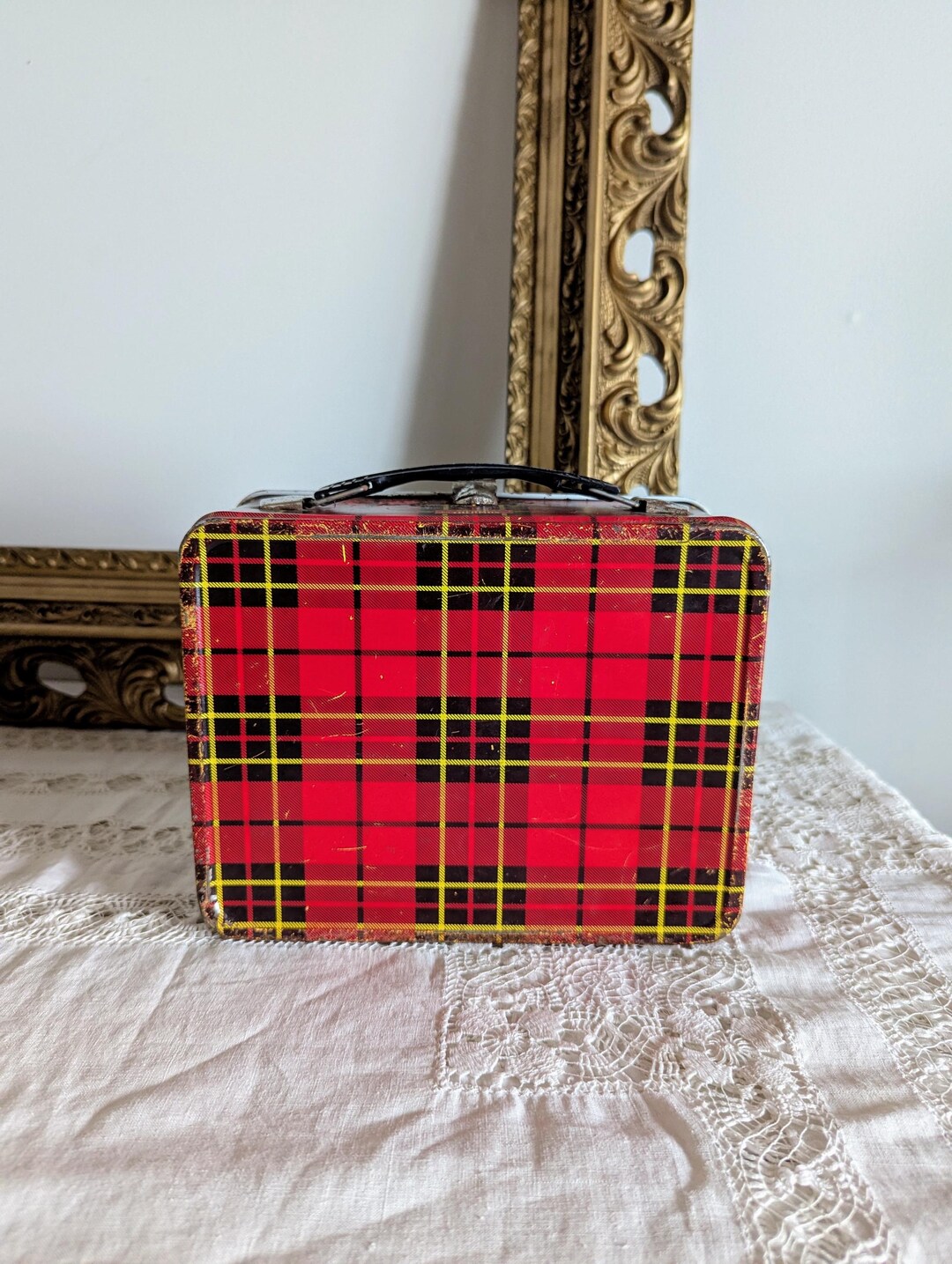 Vintage Red Plaid Metal Lunch Box, 1964 King Seeley Thermos - Etsy