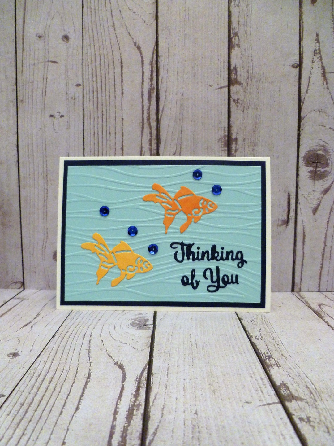Handmade Fish Sympathy Card, Pet Fish Memorial Card, Loss of Pet Fish ...