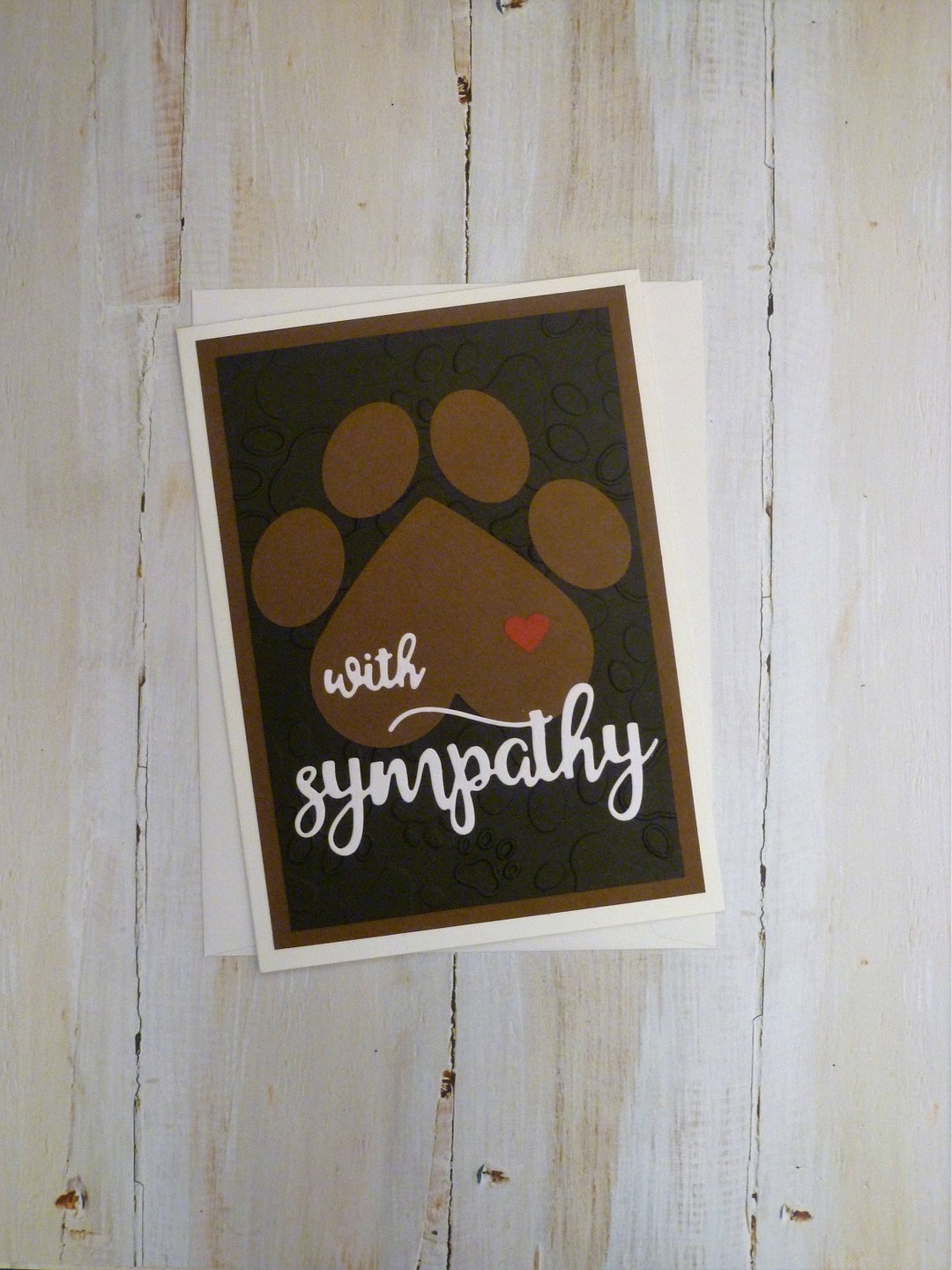 Handmade Pet Memorial Card, Pet Sympathy Card, Dog Memorial Card, Dog ...