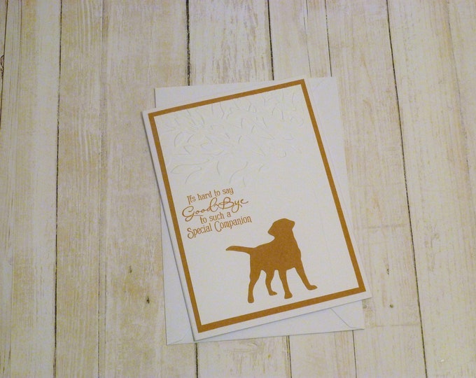 Handmade Red Labrador Sympathy Card, Labrador Memorial Card, Loss of ...