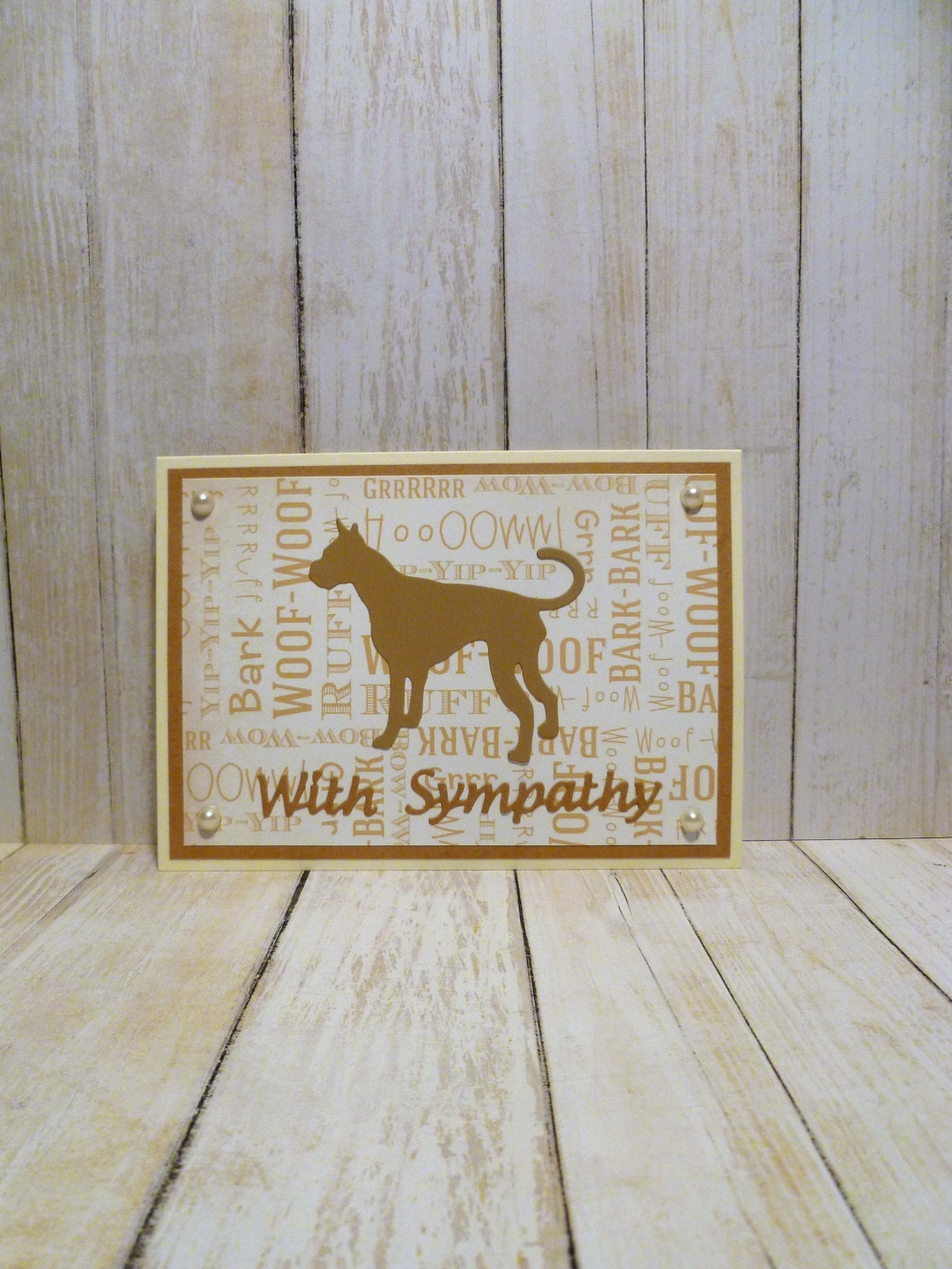 Handmade Fawn Great Dane Sympathy Card, Great Dane Memorial Card, Great ...