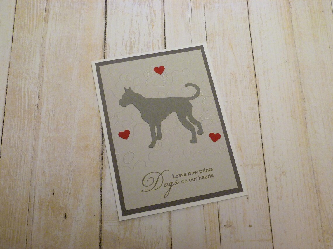 Handmade Blue Great Dane Sympathy Card Silver Great Dane | Etsy