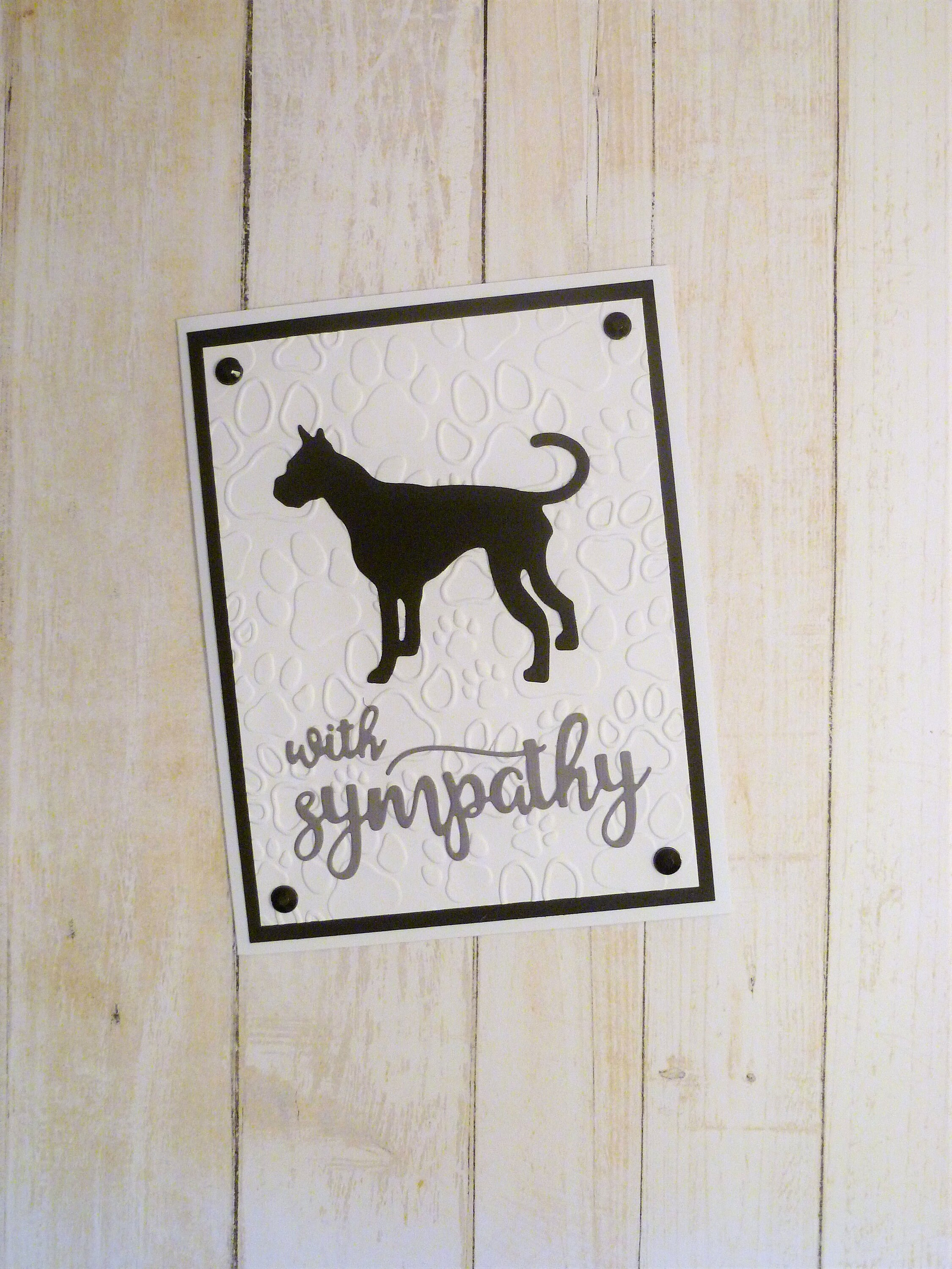 Handmade Black Great Dane Sympathy Card Great Dane Memorial | Etsy