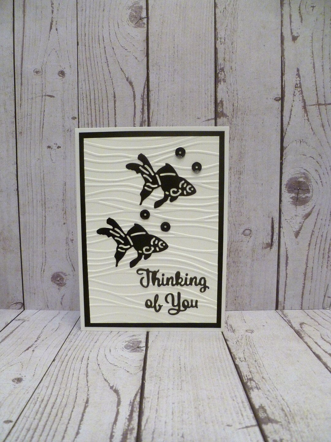 Handmade Fish Memorial Card, Fish Sympathy Card, Loss of Pet Fish Card ...