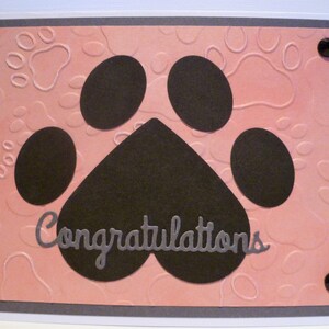 Handmade New Pet Adoption Greeting Card, New Pet Card, Dog Adoption ...