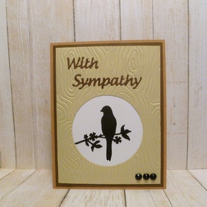Handmade Bird Sympathy Card, Bird Memorial Card, Bird Sympathy Gift ...