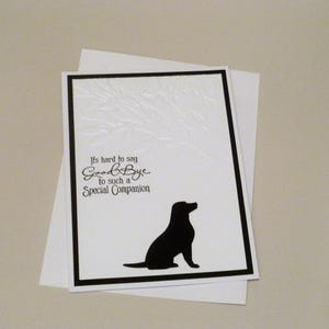 Handmade Dog Sympathy Card, Labrador Sympathy Card, Black Lab Memorial ...