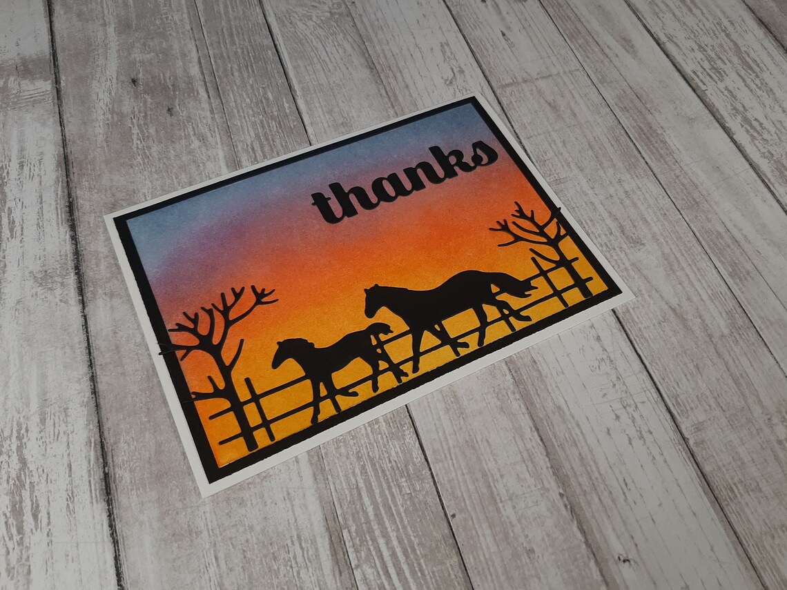 Handmade Horse Thank You Card Thank You Card for Horse Lover - Etsy