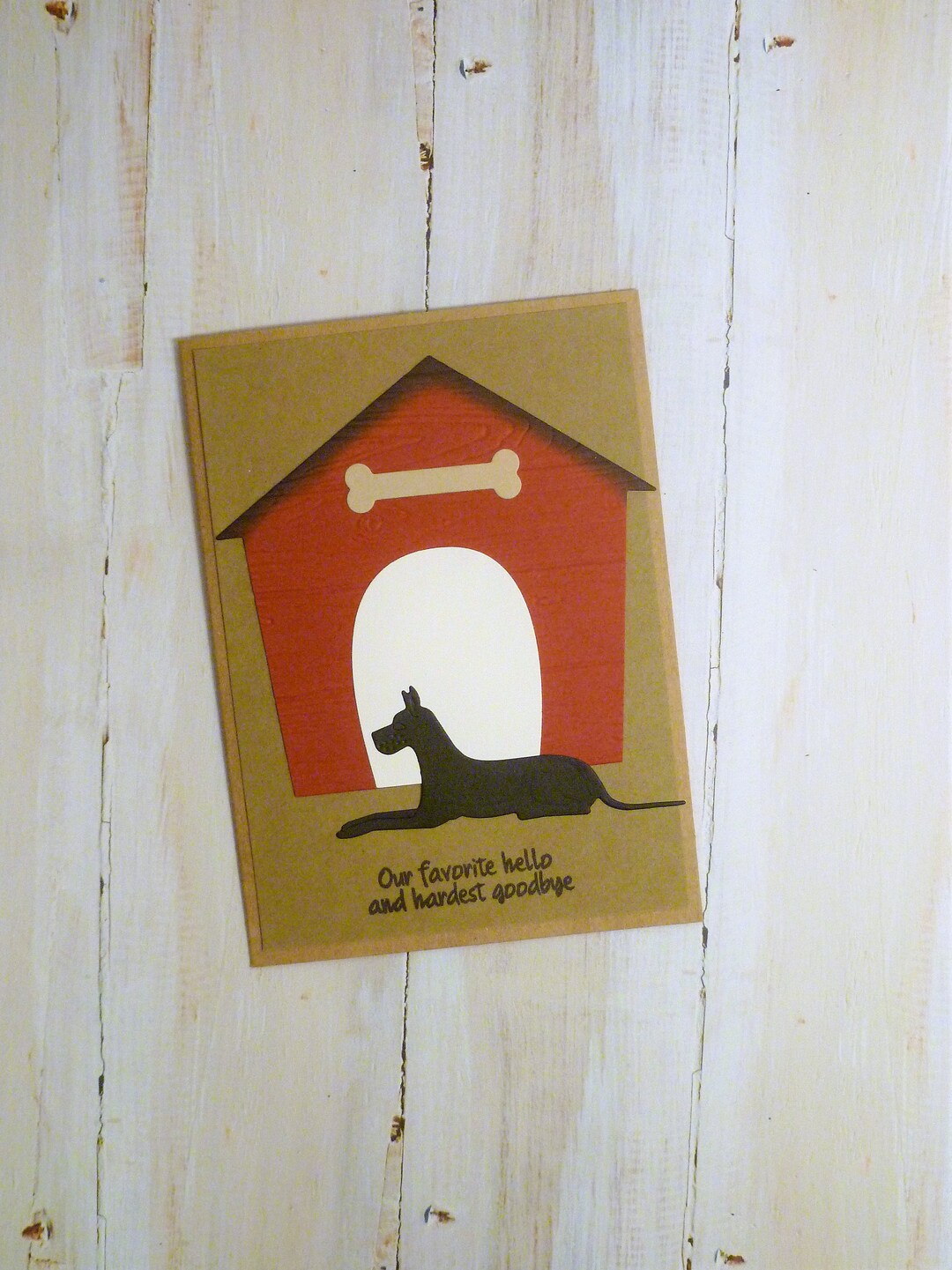 Handmade Great Dane Memorial Card, Great Dane Sympathy Card, Gift for ...