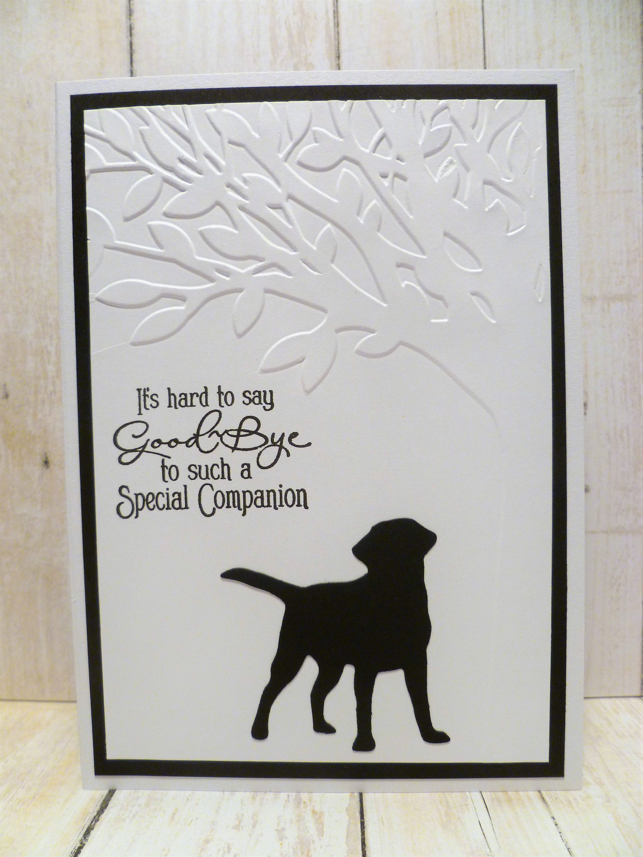 Handmade Black Labrador Sympathy Card Black Lab Memorial - Etsy