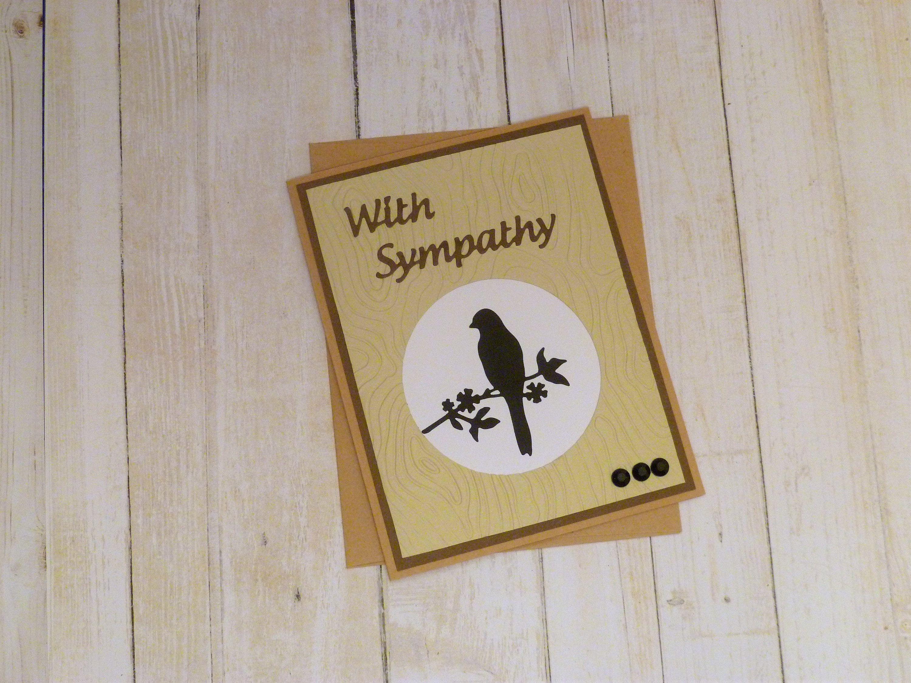 Handmade Bird Sympathy Card Bird Memorial Card Bird Sympathy | Etsy