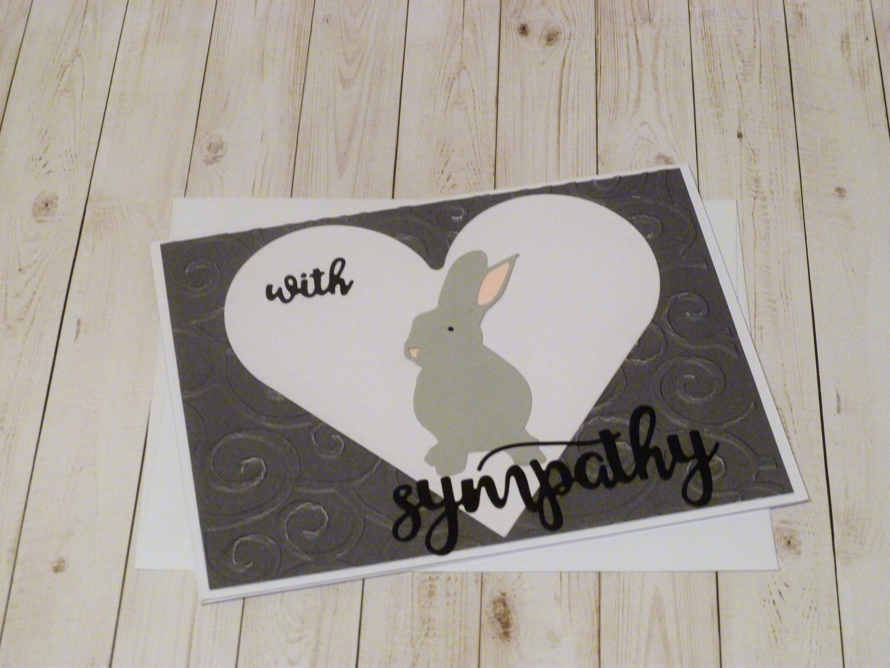 Handmade Rabbit Sympathy Card Bunny Sympathy Card Rabbit | Etsy