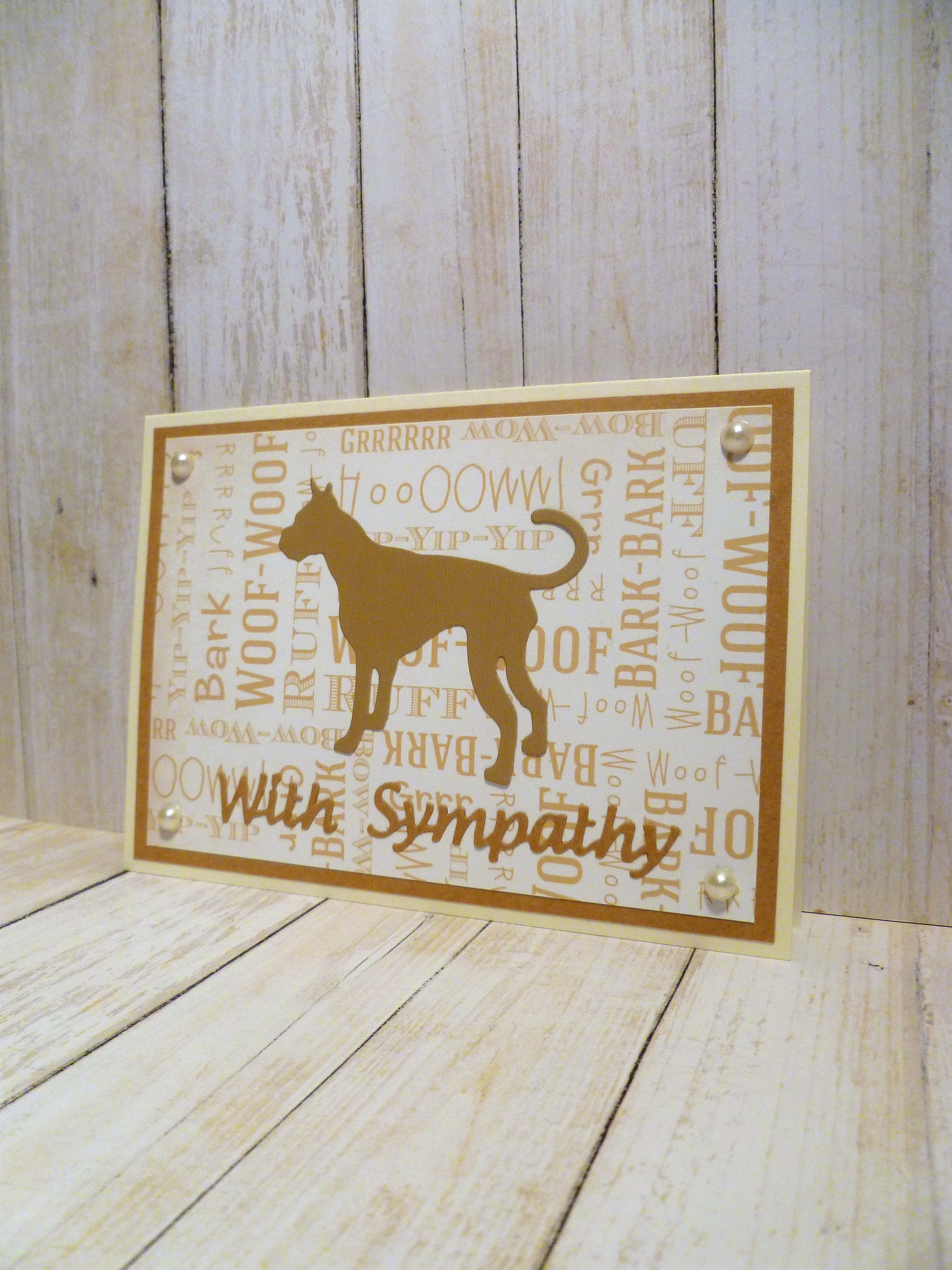 Handmade Fawn Great Dane Sympathy Card Great Dane Memorial | Etsy
