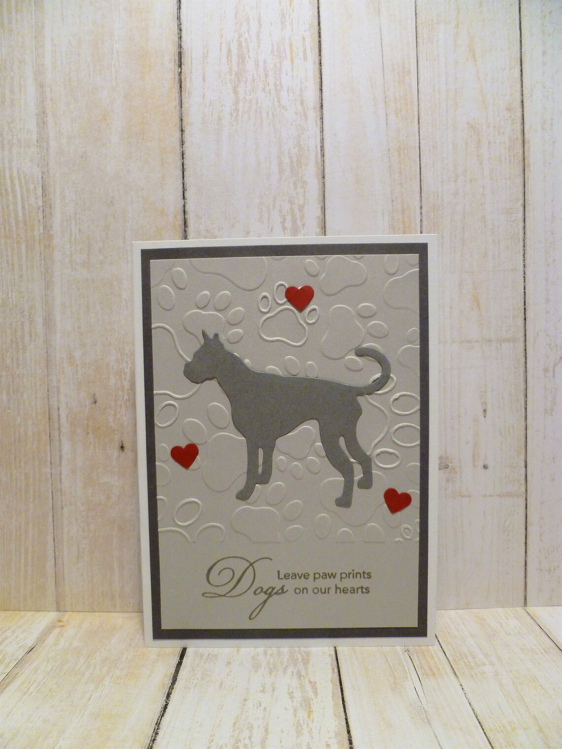 Handmade Blue Great Dane Sympathy Card Silver Great Dane | Etsy