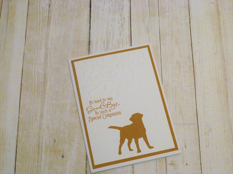 Handmade Red Labrador Sympathy Card Labrador Memorial Card | Etsy