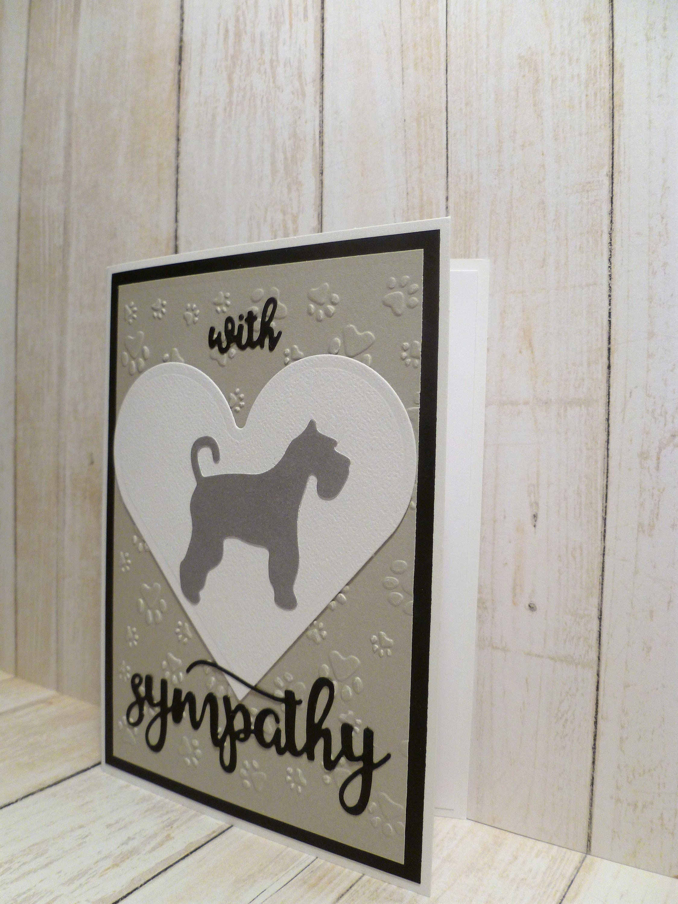 Handmade Schnauzer Sympathy Card Salt and Pepper Schnauzer - Etsy