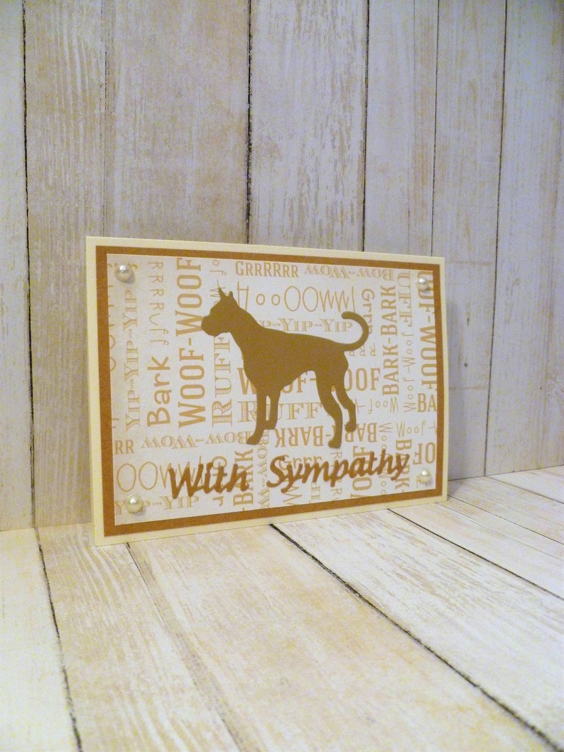 Handmade Fawn Great Dane Sympathy Card Great Dane Memorial - Etsy