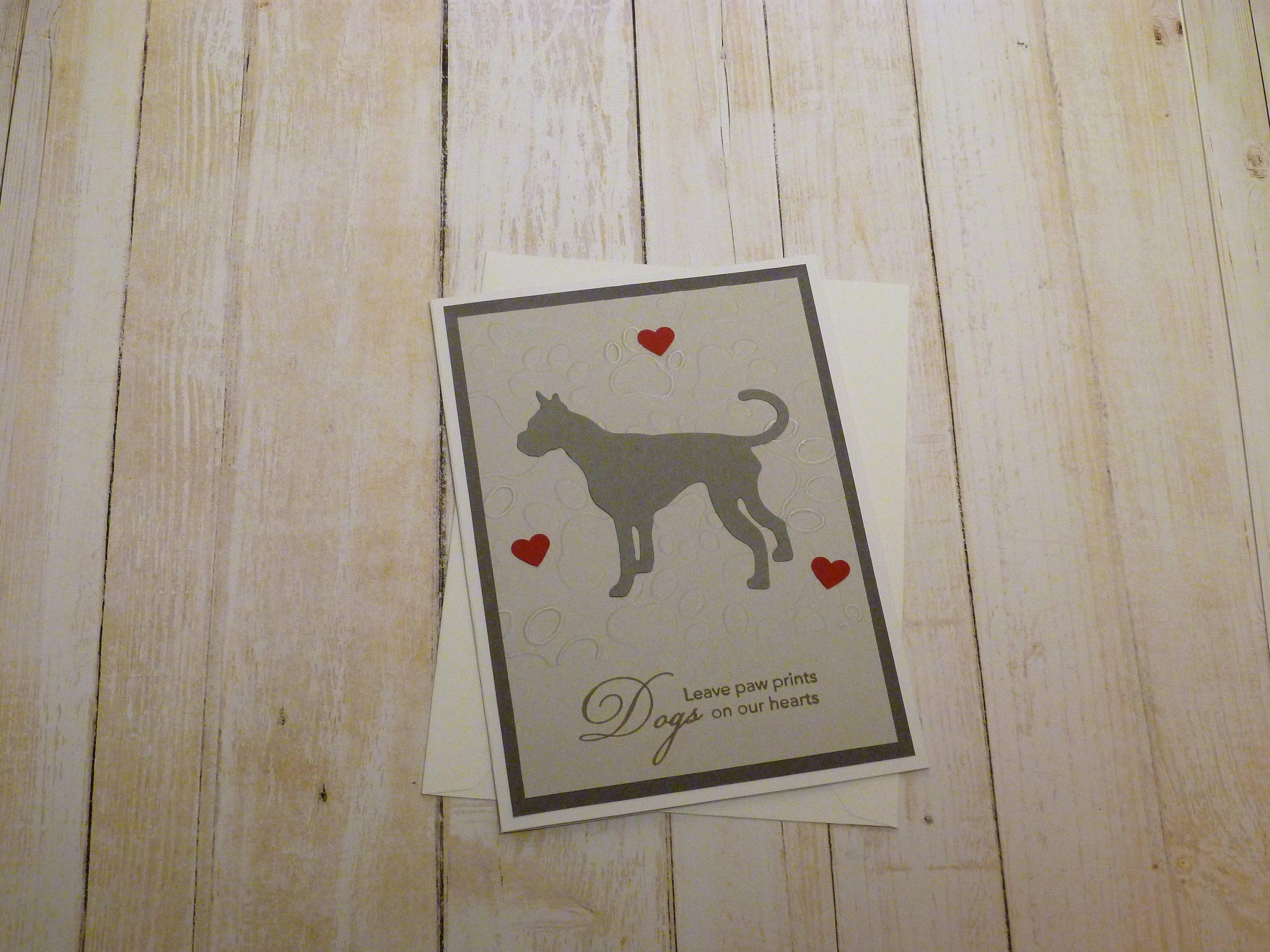 Handmade Blue Great Dane Sympathy Card Silver Great Dane | Etsy