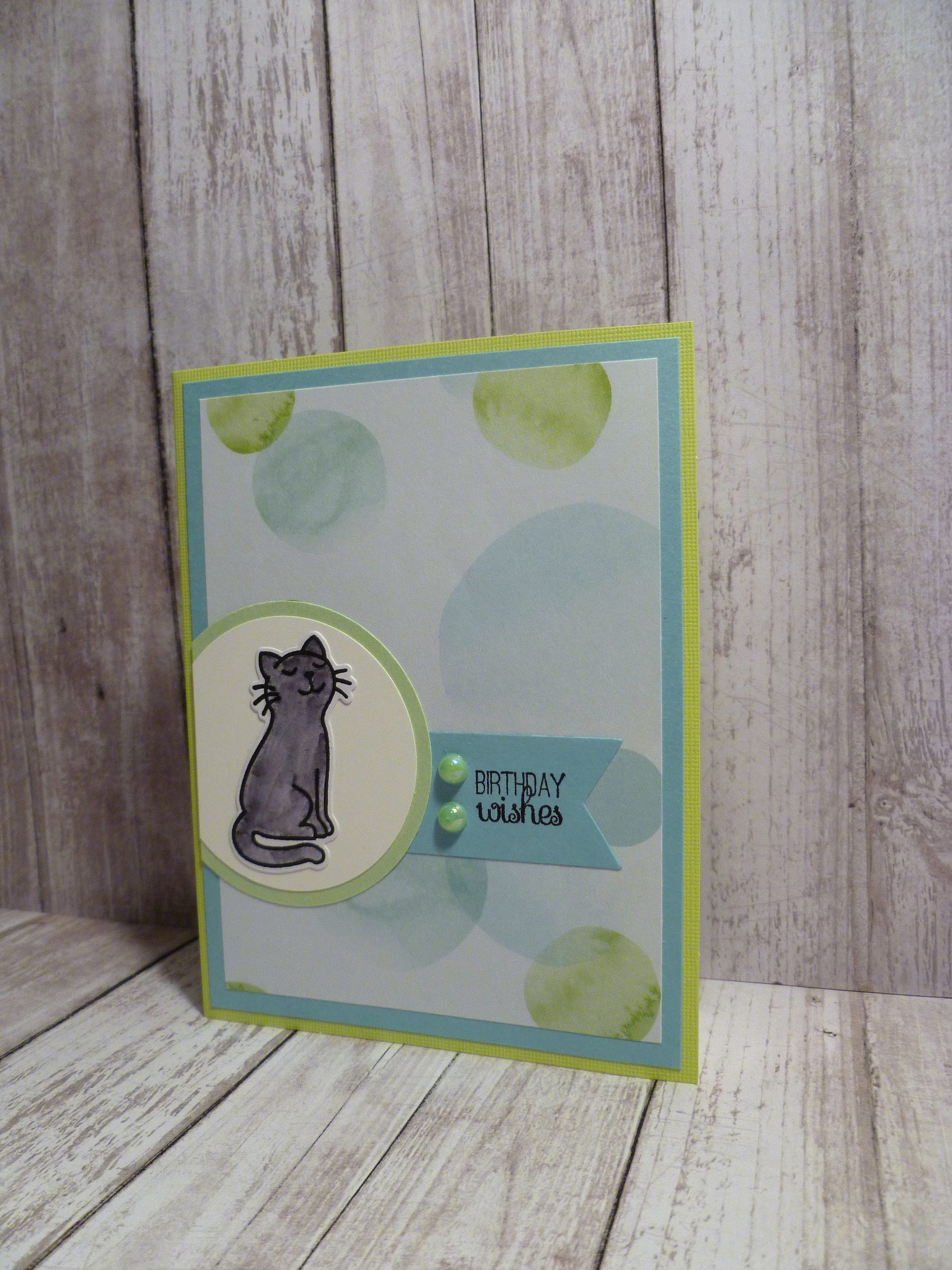 Handmade Cat Birthday Card Gray Cat Birthday Card Cat Lover - Etsy UK