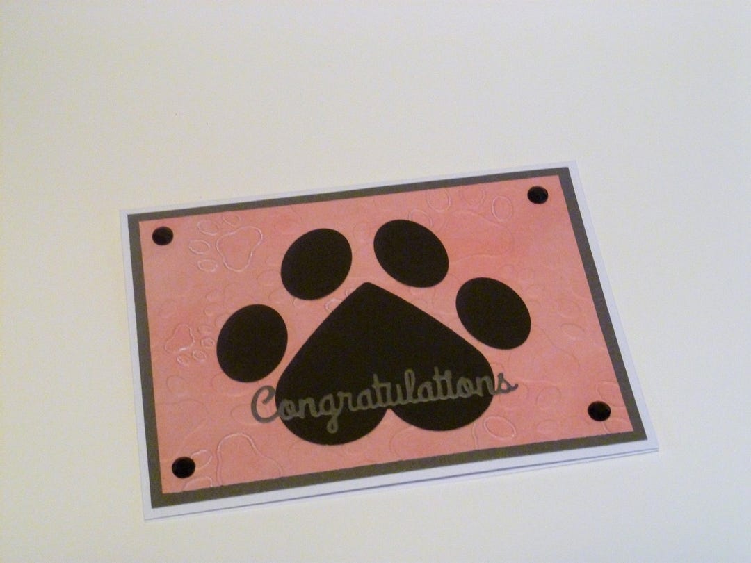 Handmade New Pet Adoption Greeting Card, New Pet Card, Dog Adoption ...