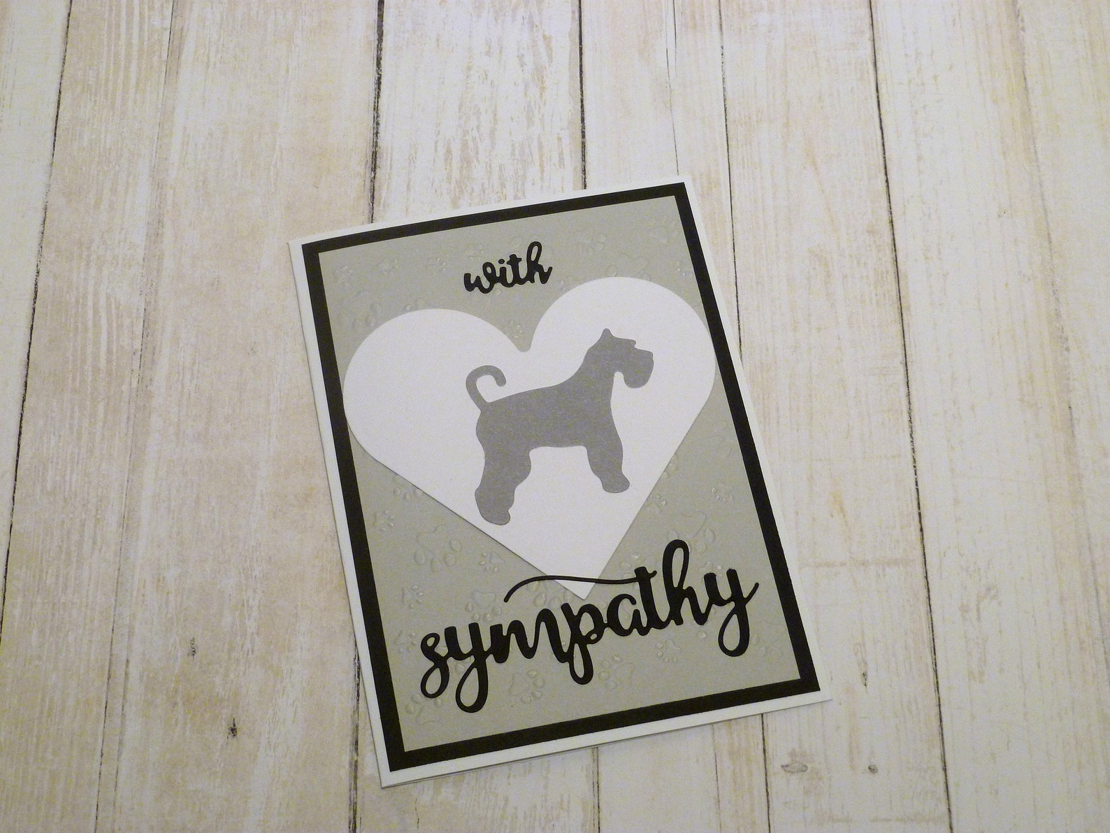 Handmade Schnauzer Sympathy Card Salt and Pepper Schnauzer - Etsy