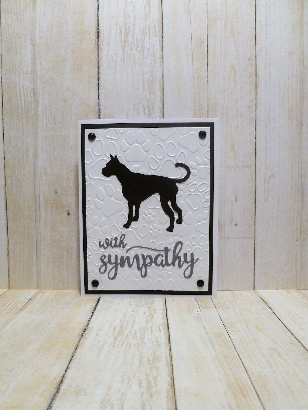 Handmade Black Great Dane Sympathy Card, Great Dane Memorial Card ...