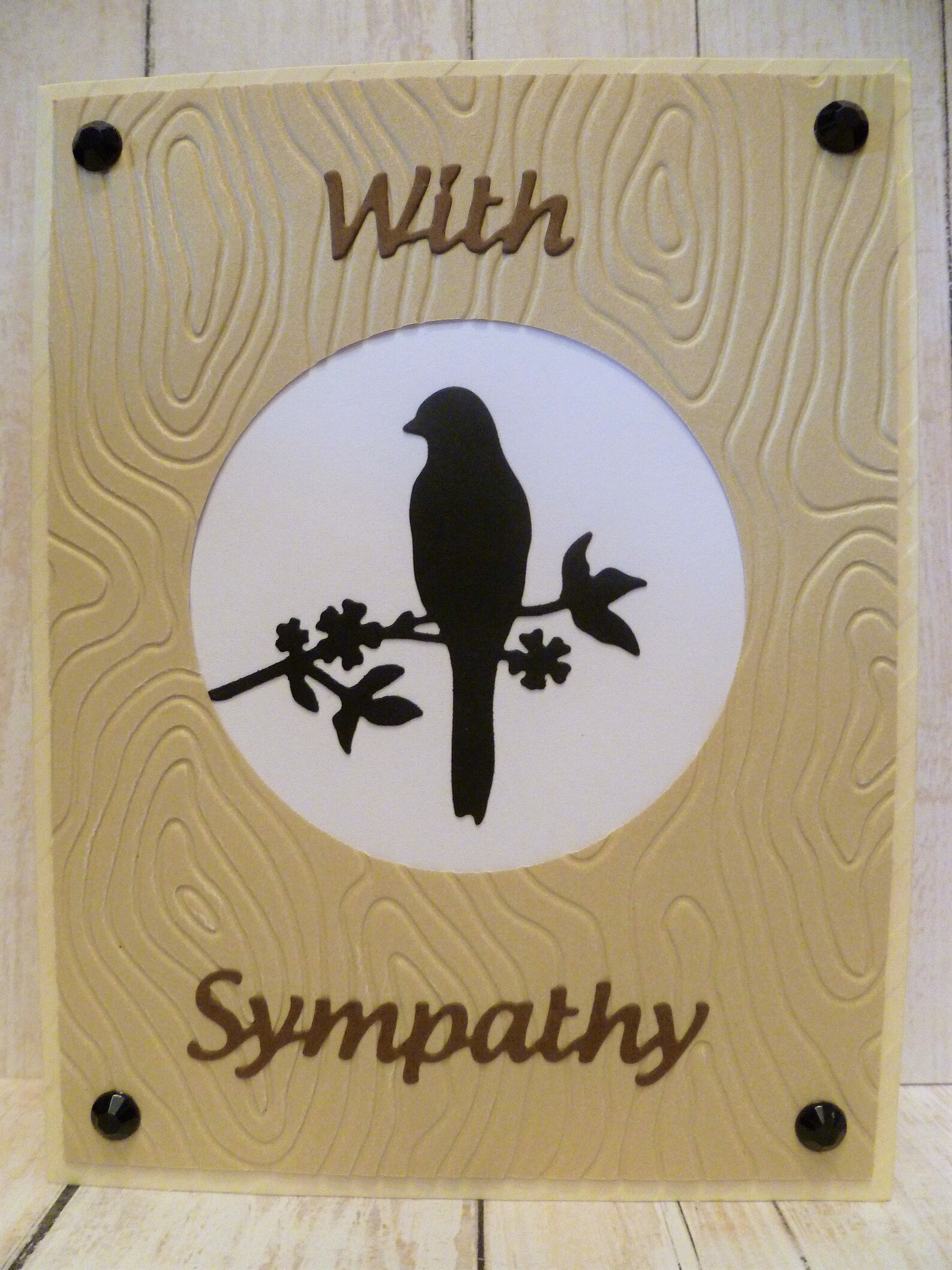 Handmade Bird Sympathy Card, Bird Condolence Card, Bird Memorial Card ...