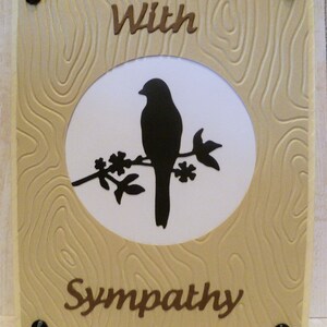 Handmade Bird Sympathy Card, Bird Condolence Card, Bird Memorial Card ...