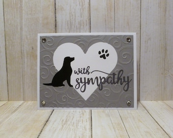 Handmade Black Labrador Sympathy Card, Black Lab Memorial Card ...