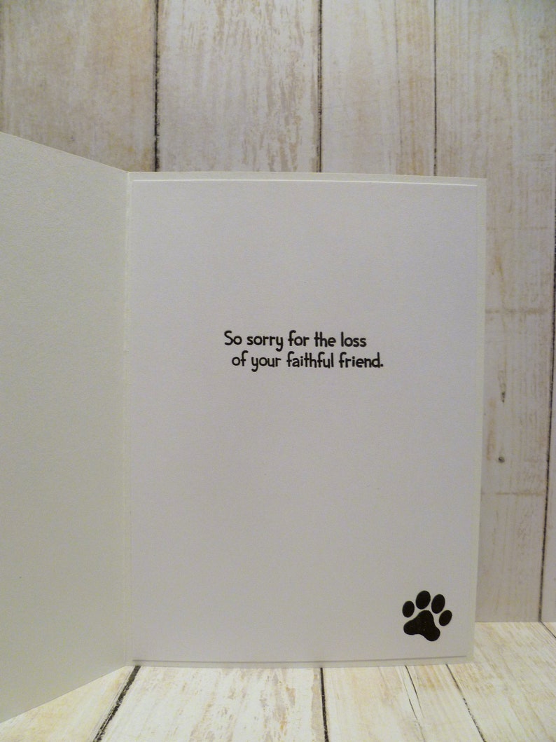 Handmade Dog Sympathy Card Dog Memorial Card Pet Sympathy | Etsy