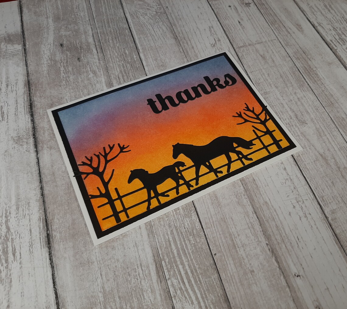 Handmade Horse Thank You Card Thank You Card for Horse Lover - Etsy