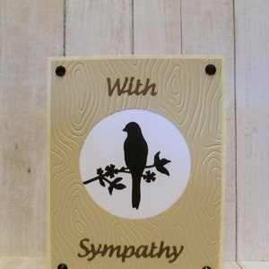 Handmade Bird Sympathy Card, Bird Condolence Card, Bird Memorial Card ...