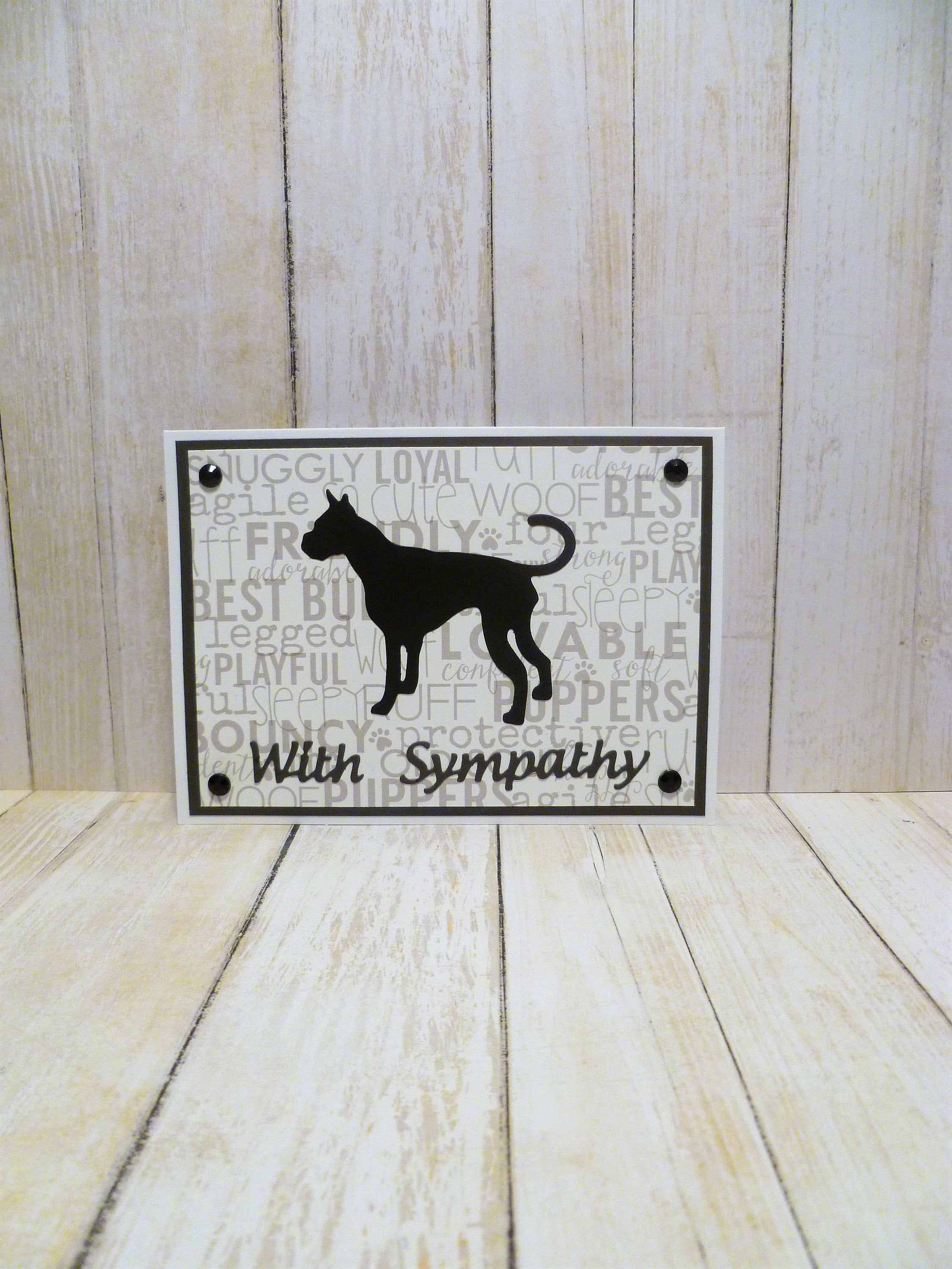 Handmade Black Great Dane Sympathy Card Great Dane Memorial | Etsy
