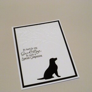 Handmade Dog Sympathy Card, Labrador Sympathy Card, Black Lab Memorial ...