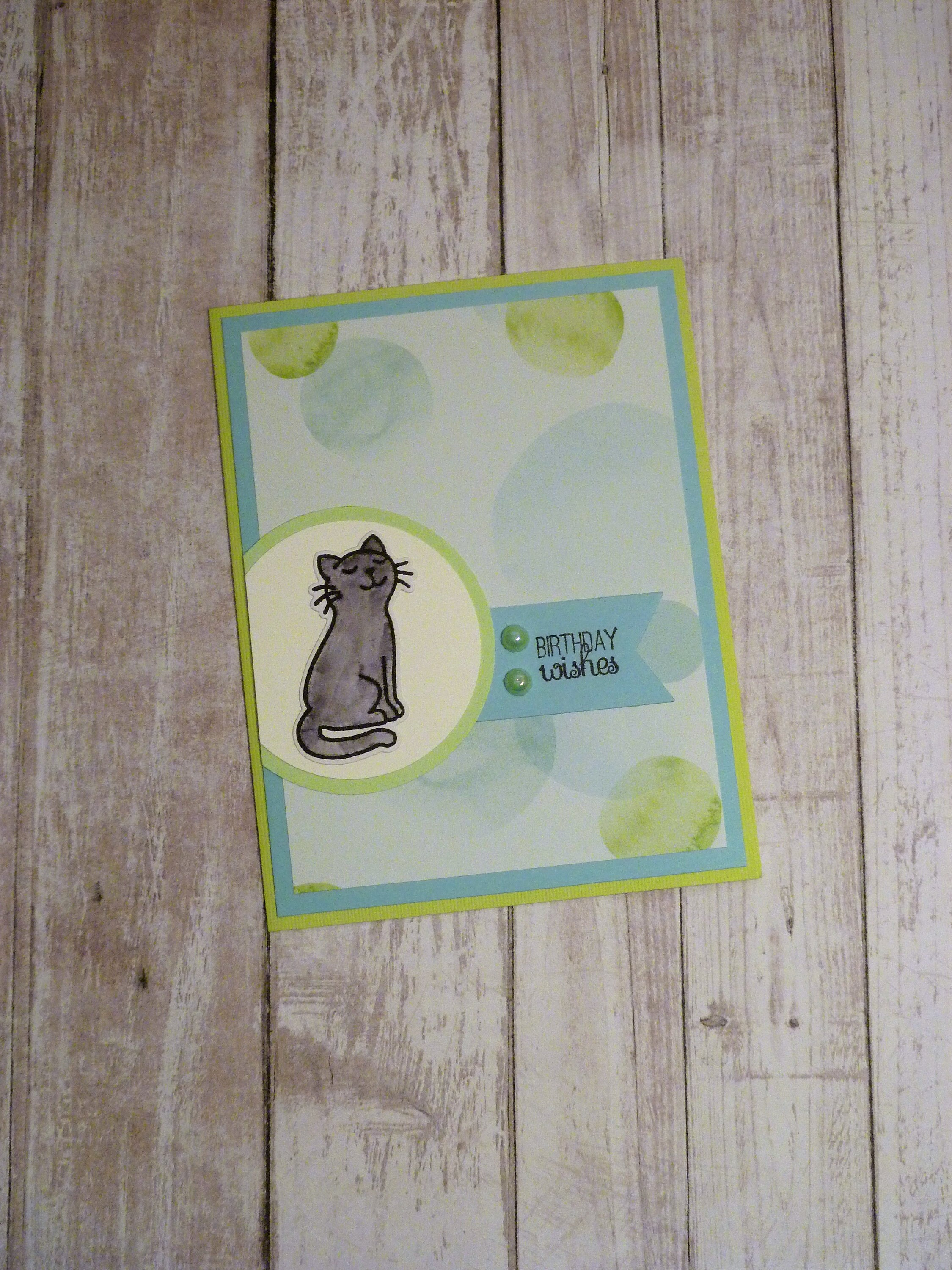 Handmade Cat Birthday Card Gray Cat Birthday Card Cat Lover - Etsy UK