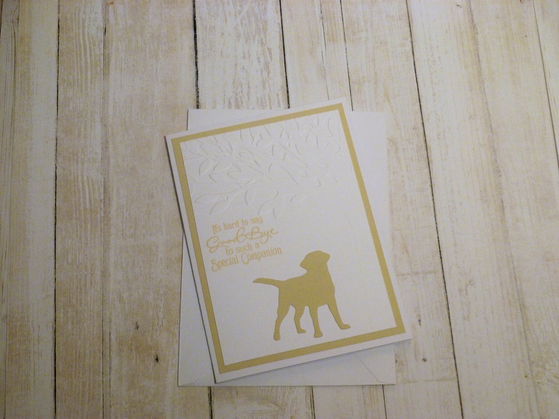Handmade Yellow Labrador Sympathy Card Yellow Lab Memorial | Etsy