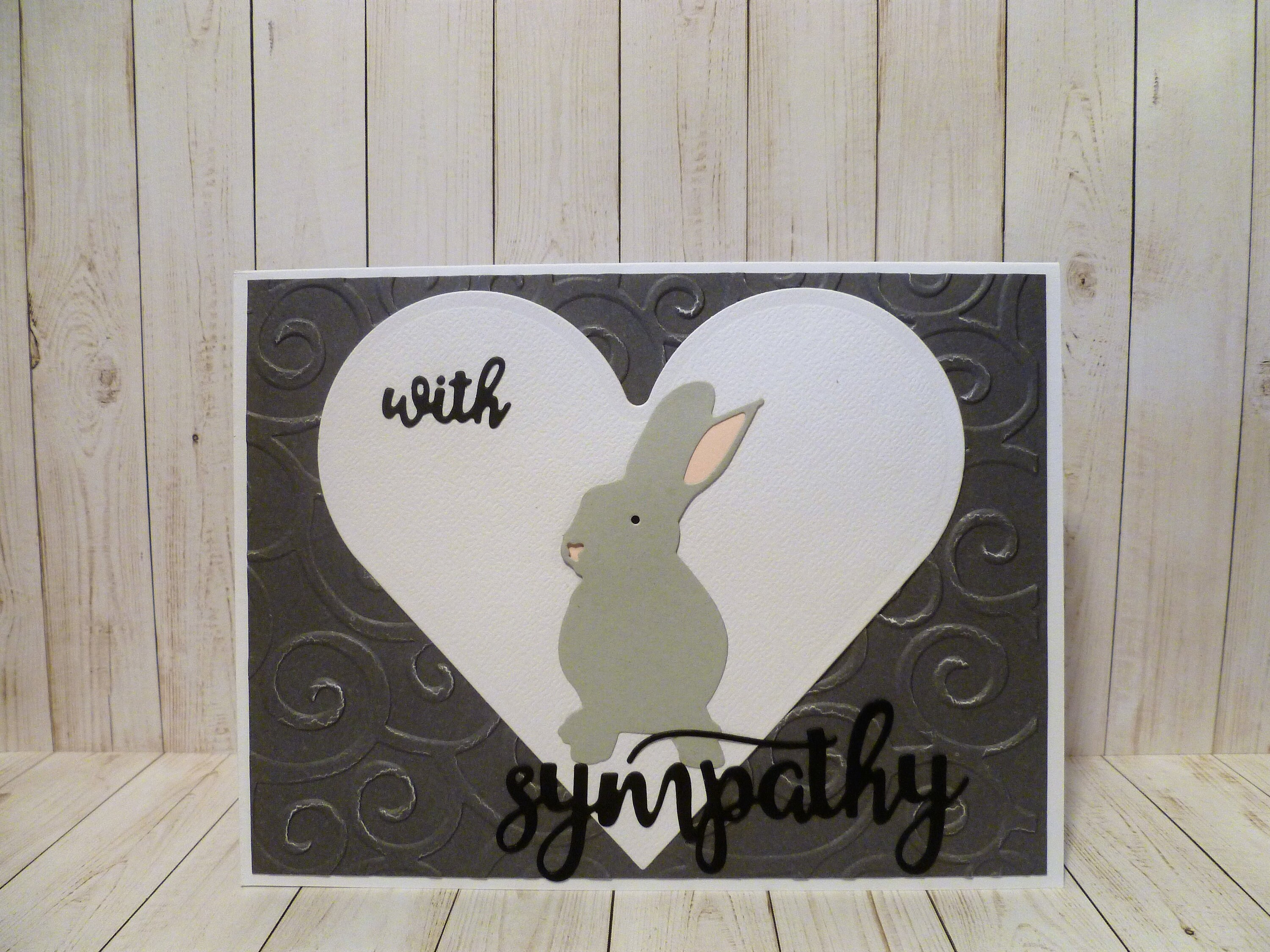 Handmade Rabbit Sympathy Card Bunny Sympathy Card Rabbit | Etsy