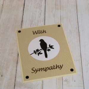 Handmade Bird Sympathy Card, Bird Condolence Card, Bird Memorial Card ...