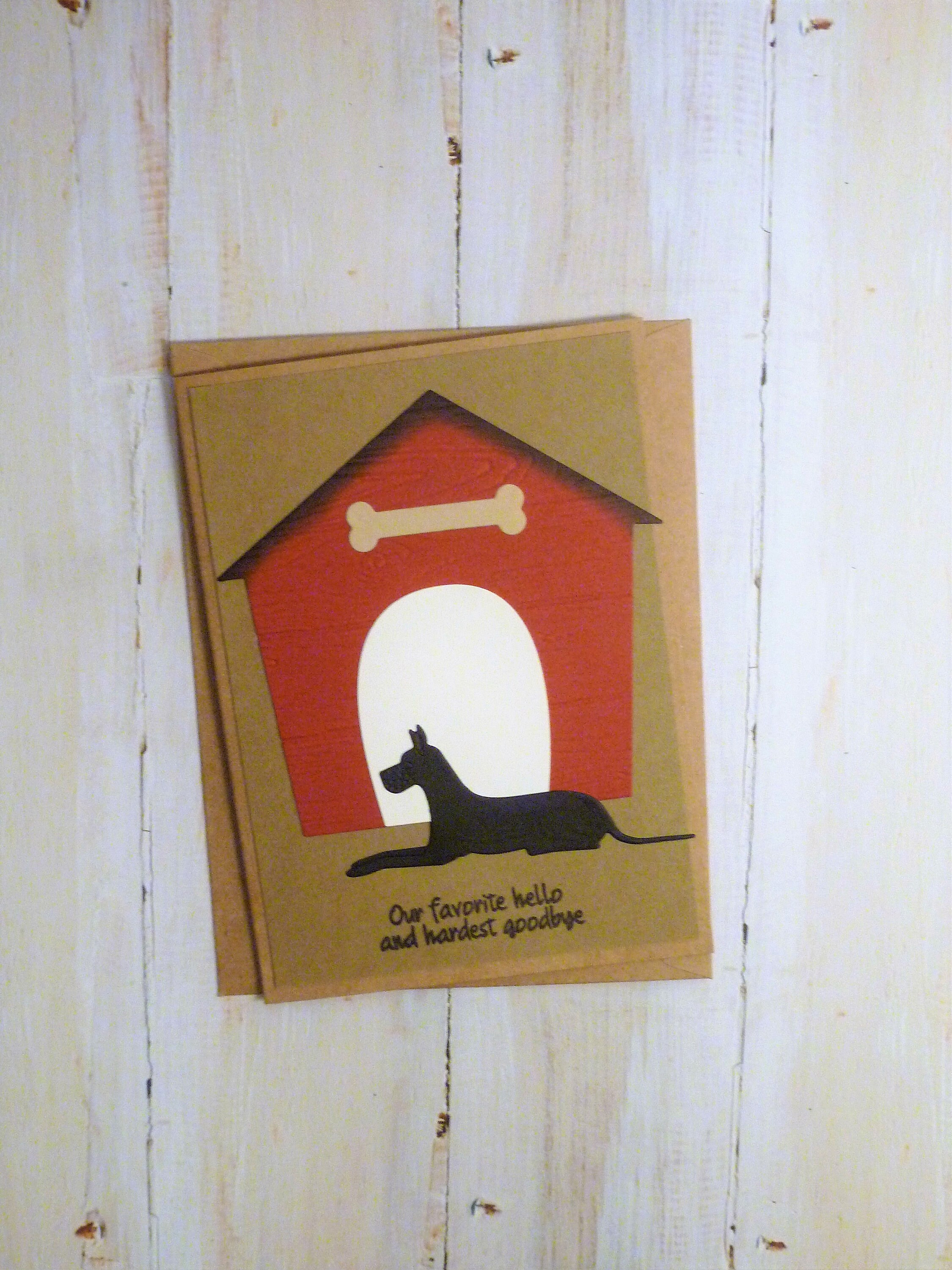 Handmade Great Dane Memorial Card, Great Dane Sympathy Card, Gift for ...