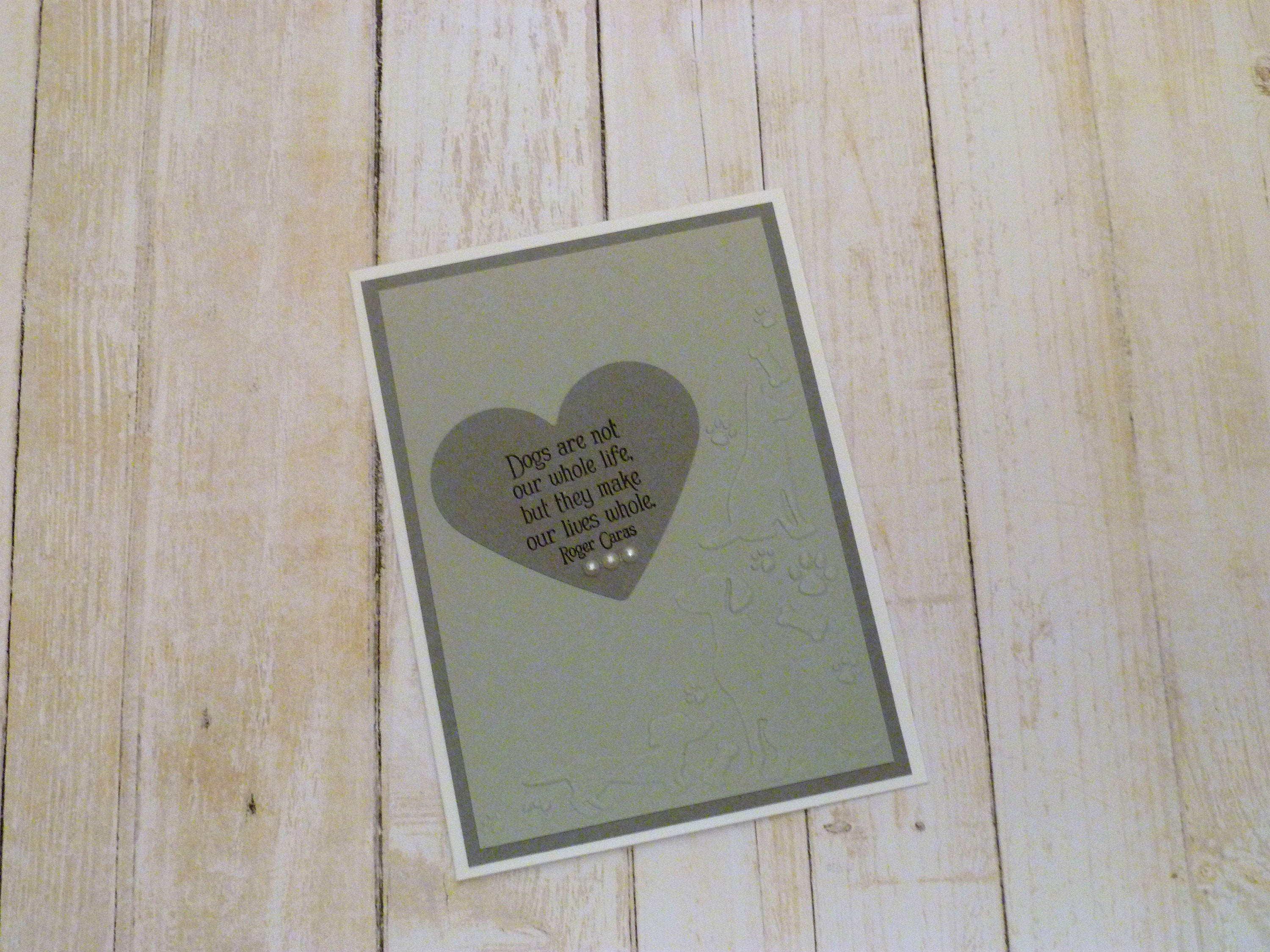 Handmade Dog Sympathy Card, Dog Memorial Card, Pet Sympathy Card, Pet ...
