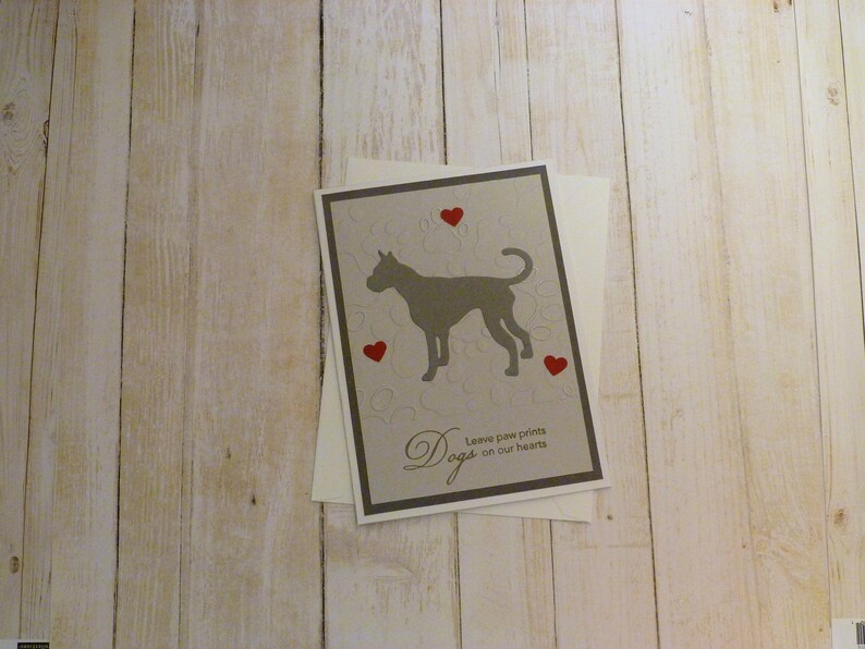 Handmade Blue Great Dane Sympathy Card Silver Great Dane | Etsy