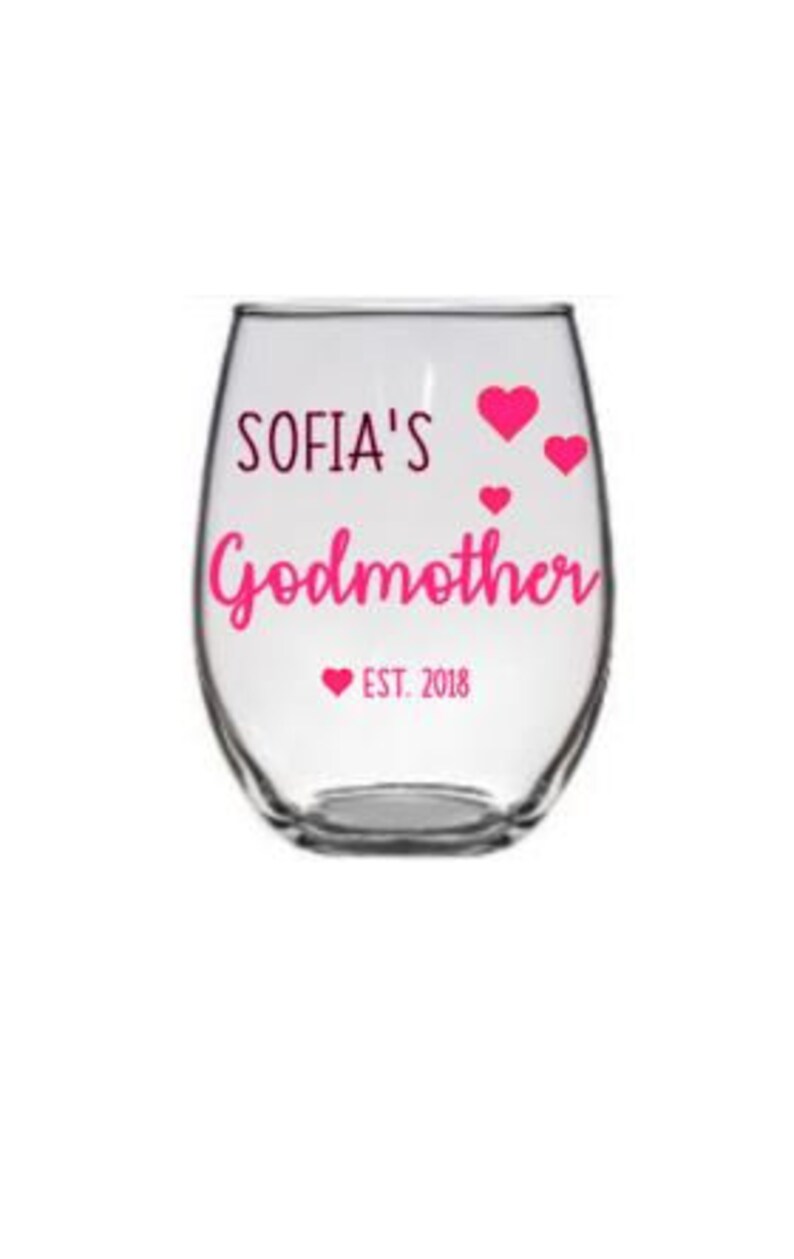 Godparent Gift Set 2 Custom Godparent Glasses Personalized - Etsy